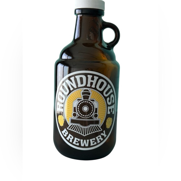Dining | Empty Brown Glass Growler Roundhouse Brewery | Poshmark